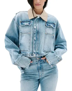 SLVRLAKE Cropped Worker Jean Jacket