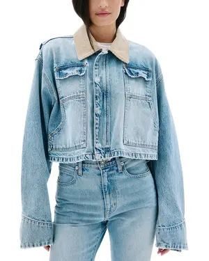SLVRLAKE Cropped Worker Jean Jacket