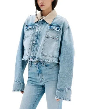 SLVRLAKE Cropped Worker Jean Jacket