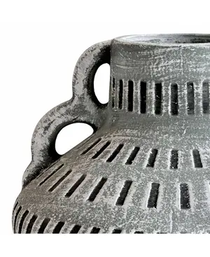 TOV FURNITURE Earthenware Aztec Wide Flower Vase