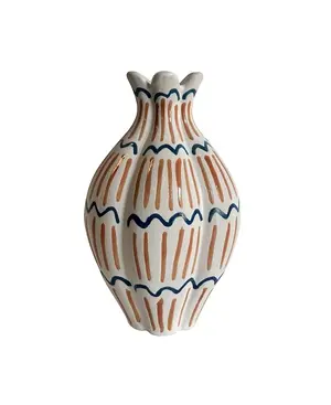 TOV FURNITURE Ceramic Roman Coral Vase - Coral Print