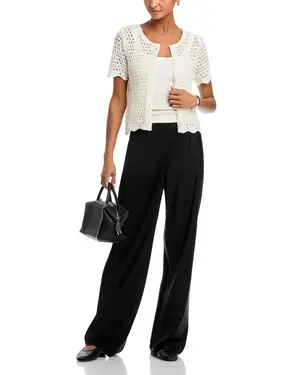 FORE Eyelet Crocheted Cardigan