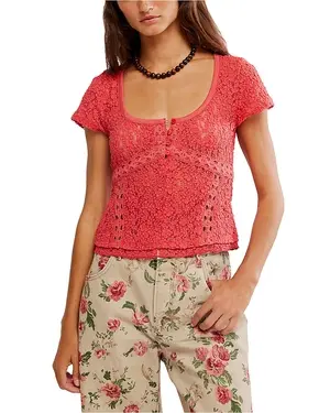 Free People Claro Short Sleeve Top