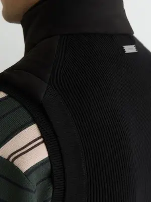 REISS Orson Funnel-neck Quilted Gilet