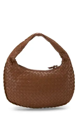 Bottega Veneta Intrecciato Veneta Hobo Bag - Brown