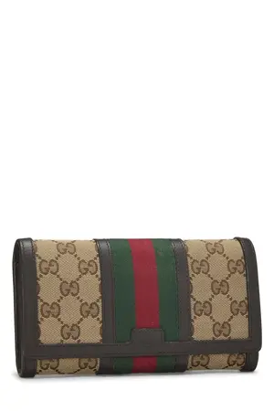Gucci Original Gg Canvas Web Wallet