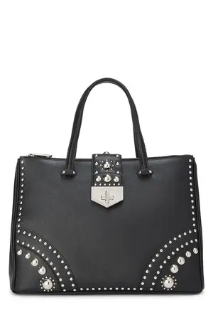 Prada Studded Saffiano Tote