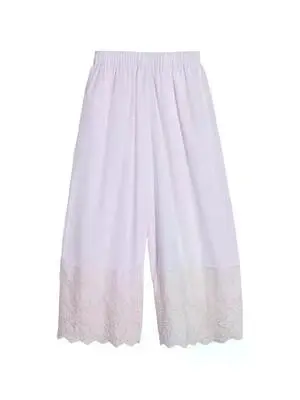 Simone Rocha Lace-trimmed Cropped Trousers