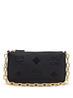 Mcm Aren Maxi Monogram Leather Pouch