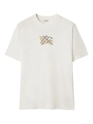 Burberry Short Crew Neck Sleeve T-shirt - Chalk