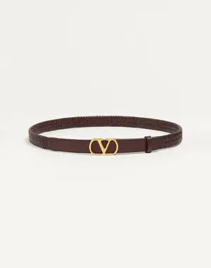 Valentino Garavani Vlogo Signature Braided Calfskin Belt - Brown