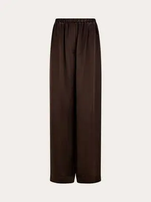 FERRAGAMO Satin Trouser - Brown