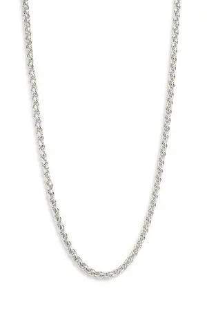 Nordstrom Demi Fine Wheat Chain Necklace - Sterling Silver Plated