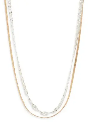 Nordstrom Chain Necklace Set - 14k Goldterling Plated