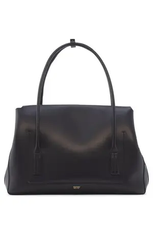 TOM FORD Large Leather Shoulder Bag - Black