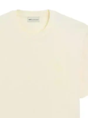 AMI Paris De Coeur Cotton T-shirt - Neutrals