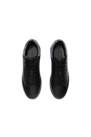 Burberry Leather Set Sneakers - Black/wave Blue