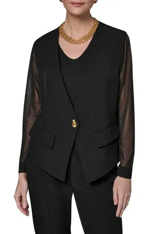 Donna Karan New York Sheer Contrast Jacket