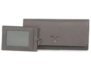 Prada Continental Wallet Saffiano Leather - Marmo