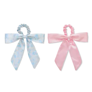 PRODUCT-OBSESSED Satin Bow Scrunchie Set Of 2 - One-color