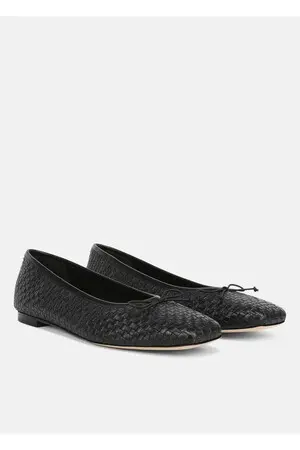 Vince Darla Woven Leather Ballet Flat - Black