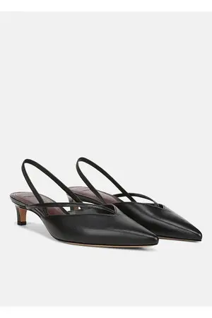 Vince Clara Leather Slingback Heel - Black