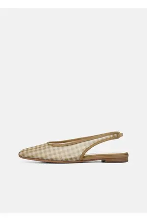 Vince Daphne Gingham Slingback Flat - Red