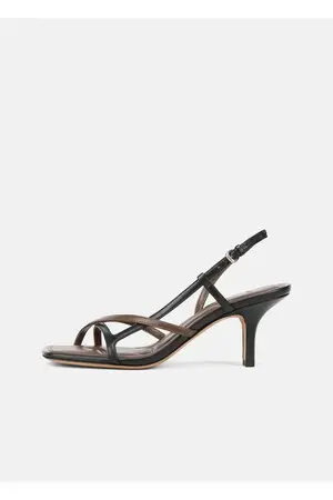 Vince Lillian Leather Slingback Sandal - Brown