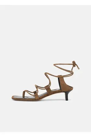 Vince Paulette Suede Sandal Red