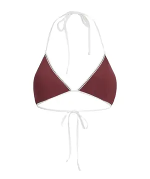 Brunello Cucinelli Triangle Bikini Top - Red