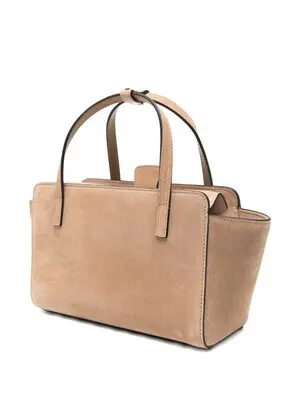 HIDESINS Small Leather Tote Bag - Beige