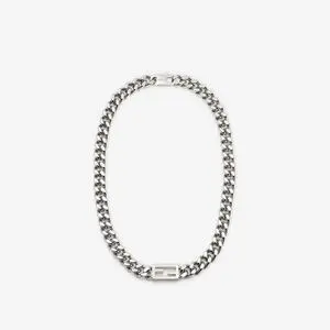 Fendi Ff Baguette Motif Chain Link Necklace