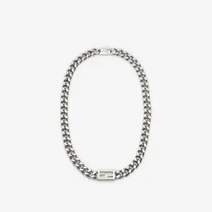 Fendi Ff Baguette Motif Chain Link Necklace