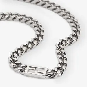Fendi Ff Baguette Motif Chain Link Necklace