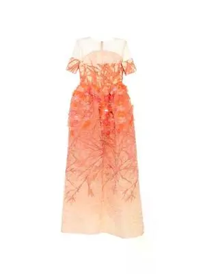 ISABEL SANCHIS Brocade Maxi Dress