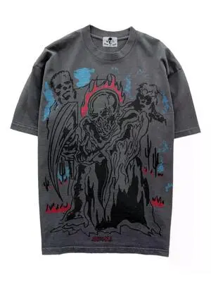 WARREN LOTAS Summoner Large-print T-shirt - Grey
