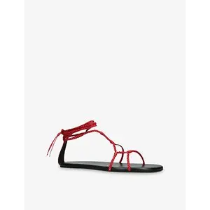 JUDE Atlas Leather Sandals - Red