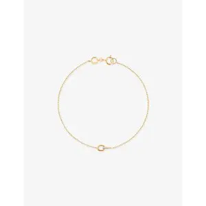 ASTRID & MIYU Hardware 14ct Yellow-gold And Lab-grown Pavé Diamond Bracelet - 14ct Solid Gold