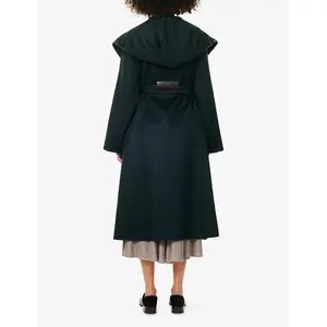 Alaïa Hooded Wrap Cashmere Coat
