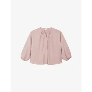 THE WHITE COMPANY Woven Button-up Blouse