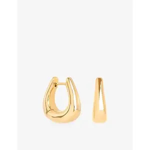 ASTRID & MIYU Horseshoe 18ct Yellow Gold-plated Hoop Earrings - 18ct Gold