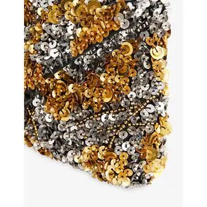 Dries Van Noten Sequin-embellished Clutch Bag - Silver