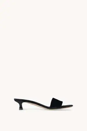 THE ROW Combo Two Velvet Slides - Black