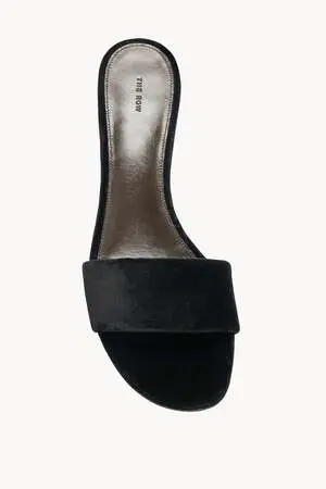 THE ROW Combo Two Velvet Slides - Black