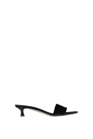 THE ROW Combo Two Velvet Slides - Black