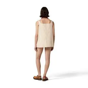 Miu Miu Embroidered Canvas Mini-dress
