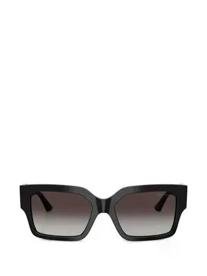 JIMMY CHOO Rectangular-frame Sunglasses - Black