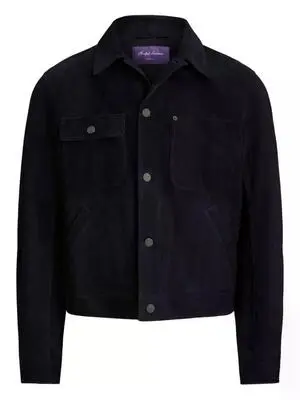 Ralph Lauren Purple Label Buttoned Leather Jacket