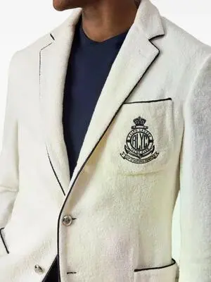 Ralph Lauren Purple Label Embroidered Terry Blazer