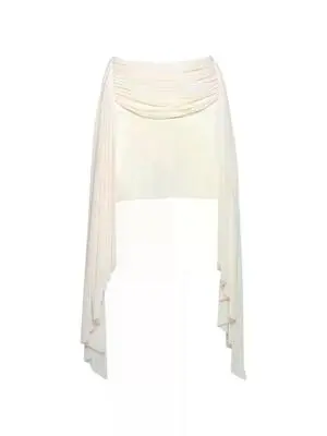 David Koma Ruched-detail Mini Skirt - Neutrals
